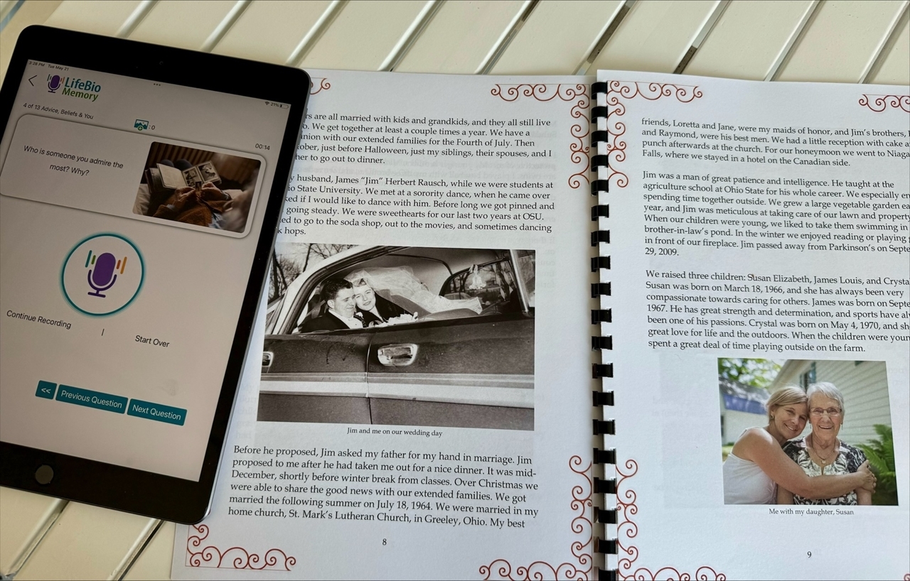 LifeBio Memory App + Life Story Book