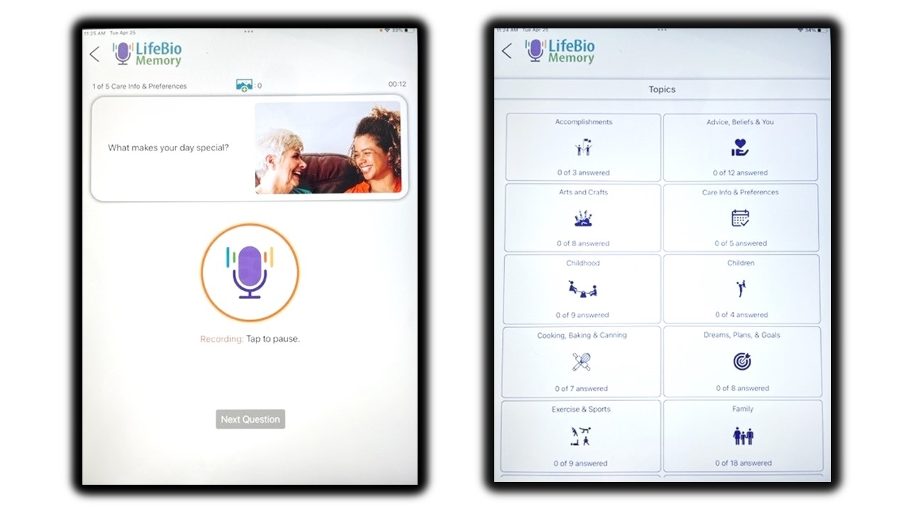 LifeBio Memory App - Voice Record Stories